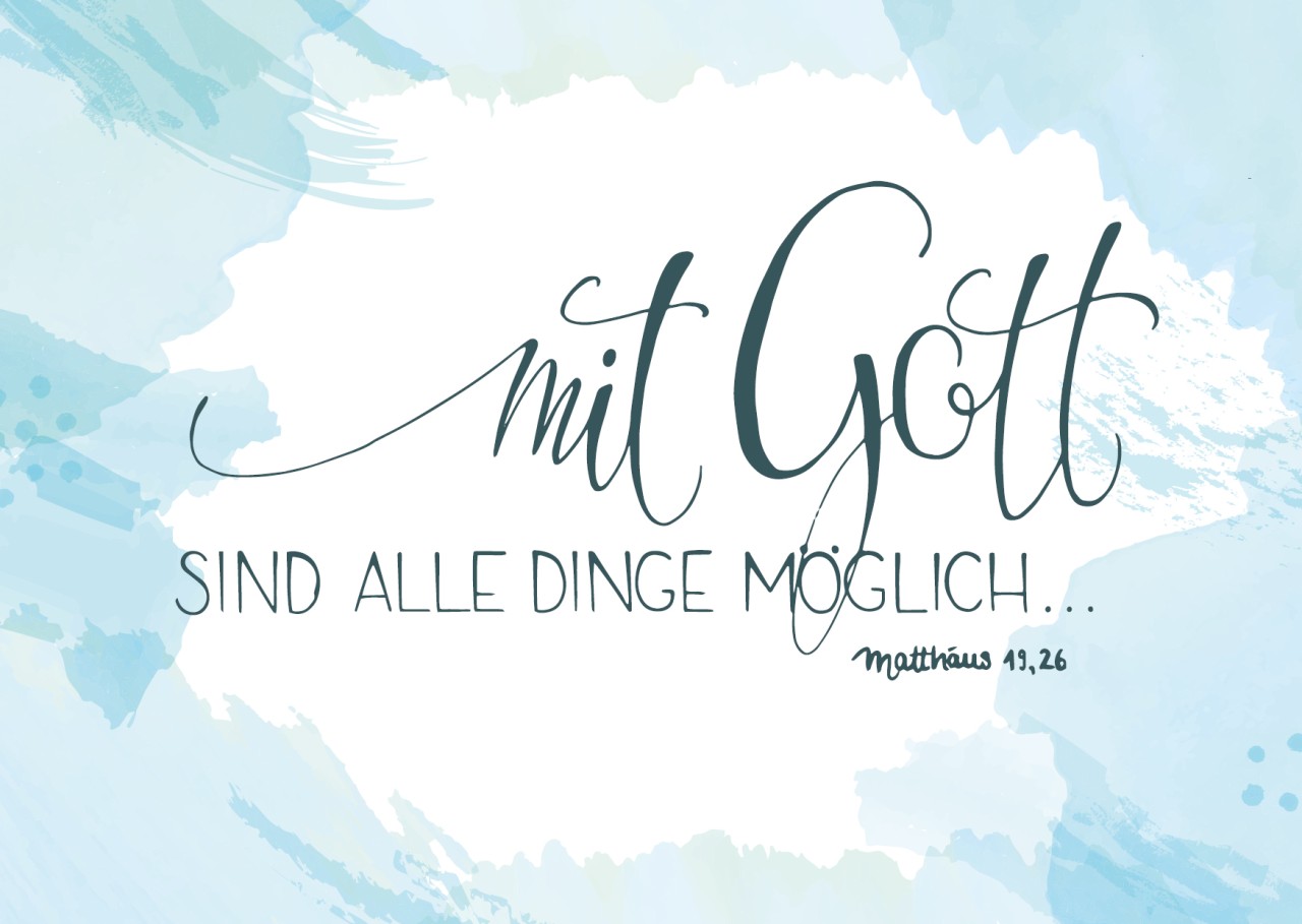Postkarte - Mit Gott
